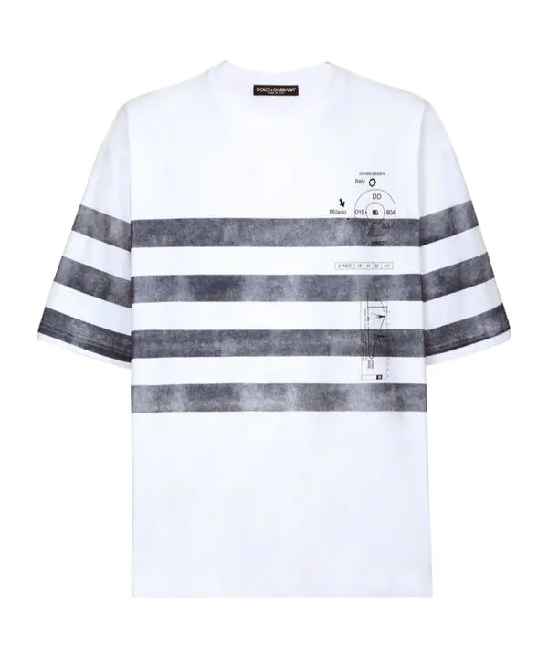 Dolce & Gabbana Dolce Gabbana Striped Crewneck T-shirt