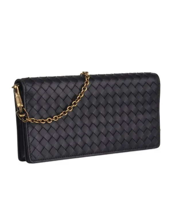 Bottega Veneta Flap Crossbody Bag - Black