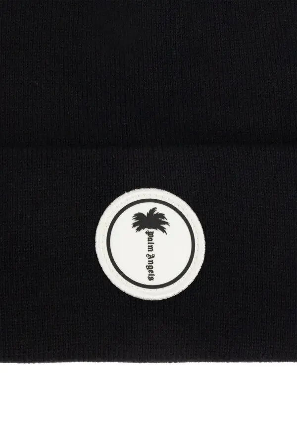Palm Angels Logo-patch Knit Hat