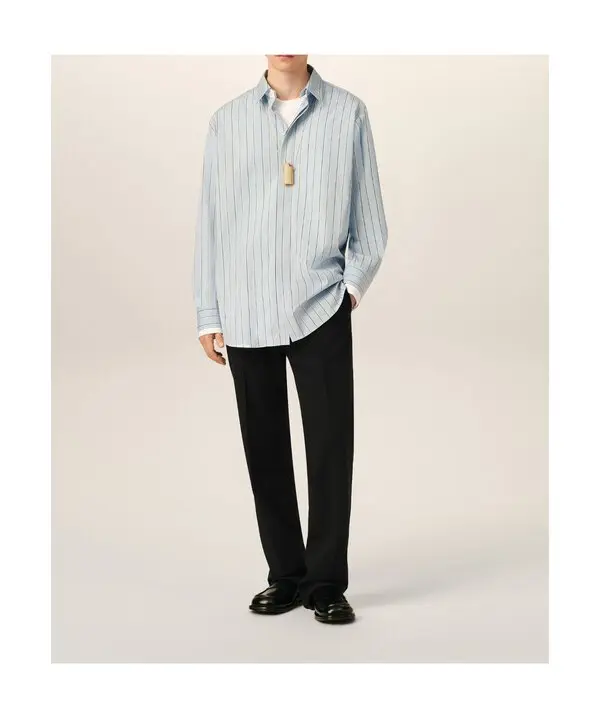 AMI Paris Straight Leg Trousers In Wool Serge