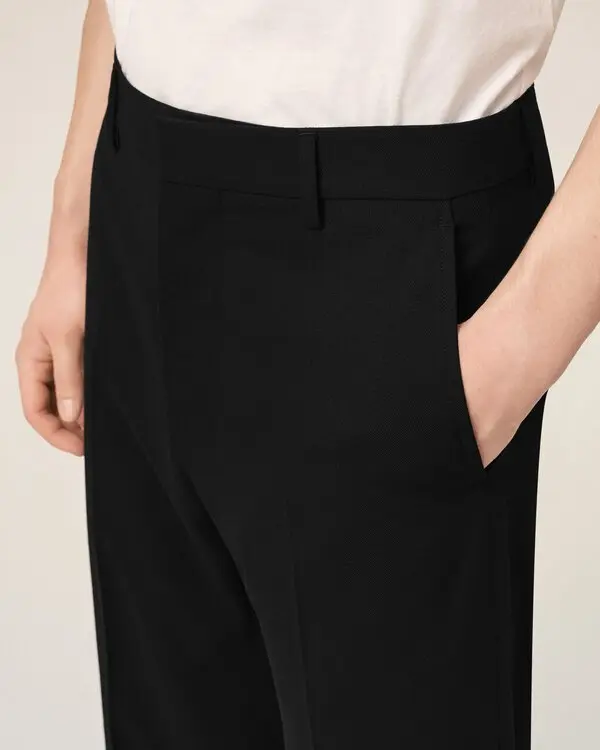 AMI Paris Straight Leg Trousers In Wool Serge