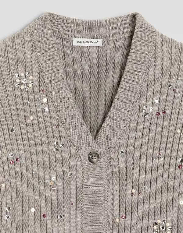 Dolce & Gabbana Virgin-wool Rib Knit Cardigan