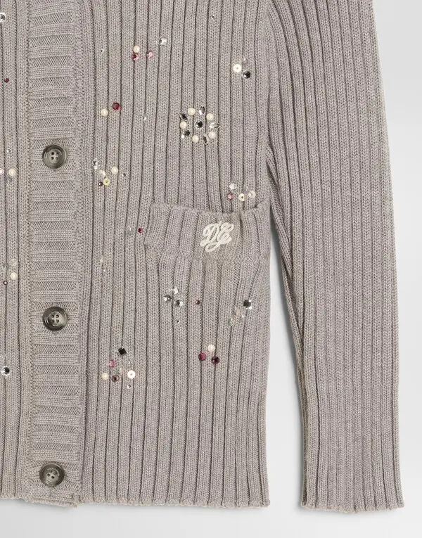 Dolce & Gabbana Virgin-wool Rib Knit Cardigan