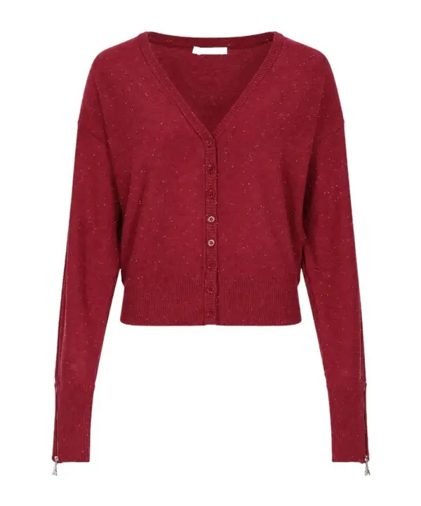 Patrizia Pepe Cropped Button Cardigan