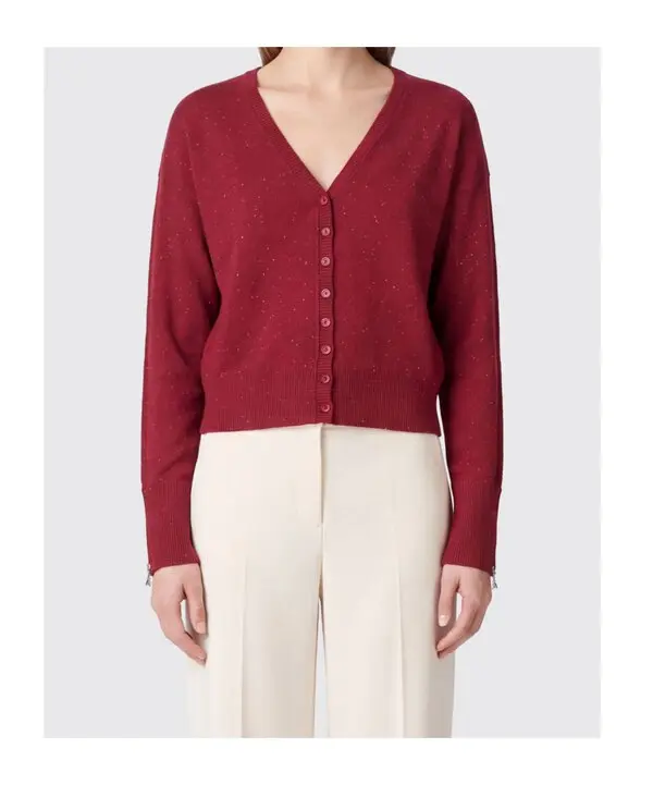 Patrizia Pepe Cropped Button Cardigan