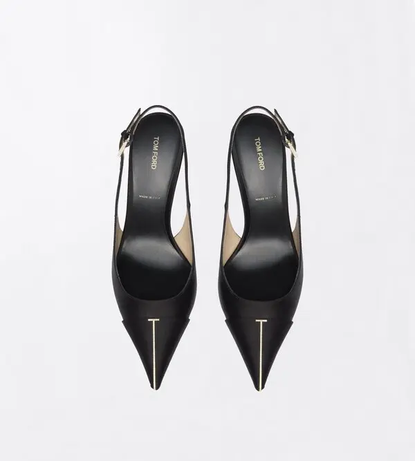 TOM FORD Slingback Logo Heeled Pumps