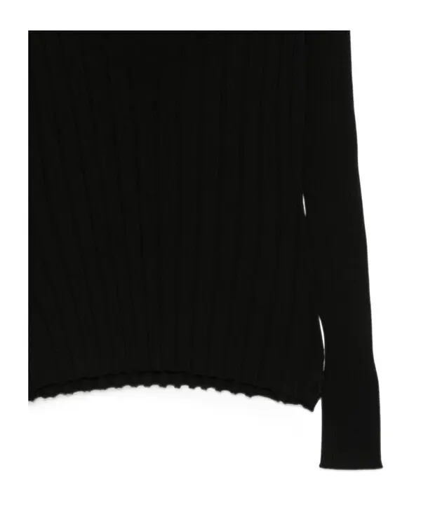 D.exterior Cut-out Turtleneck Knitted Sweater