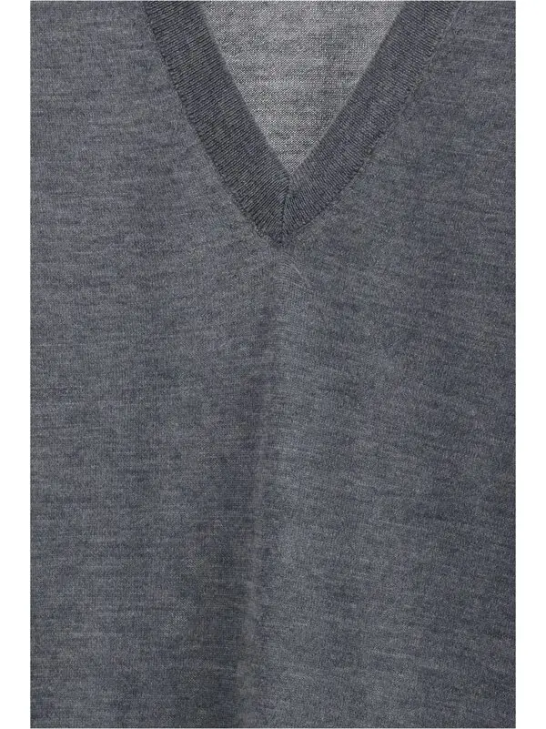 Loulou De Saison Ribbed V-neck Knit Sweater