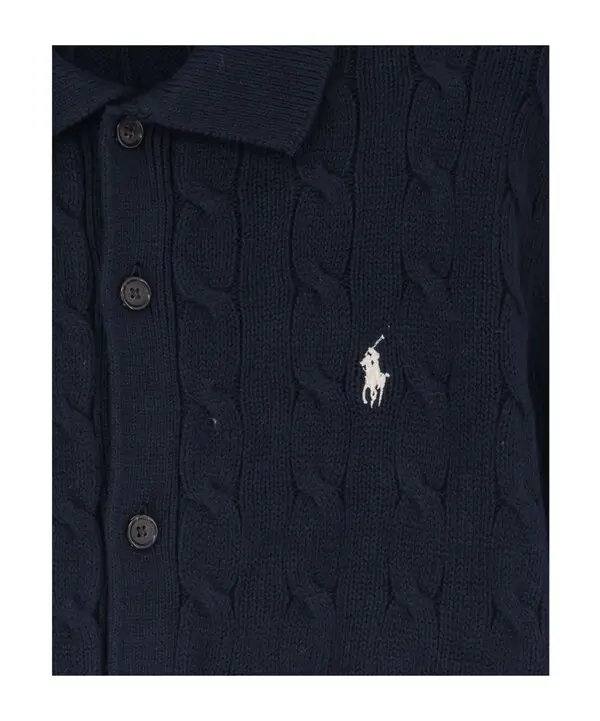 Polo Ralph Lauren Cable Knit Logo Cardigan
