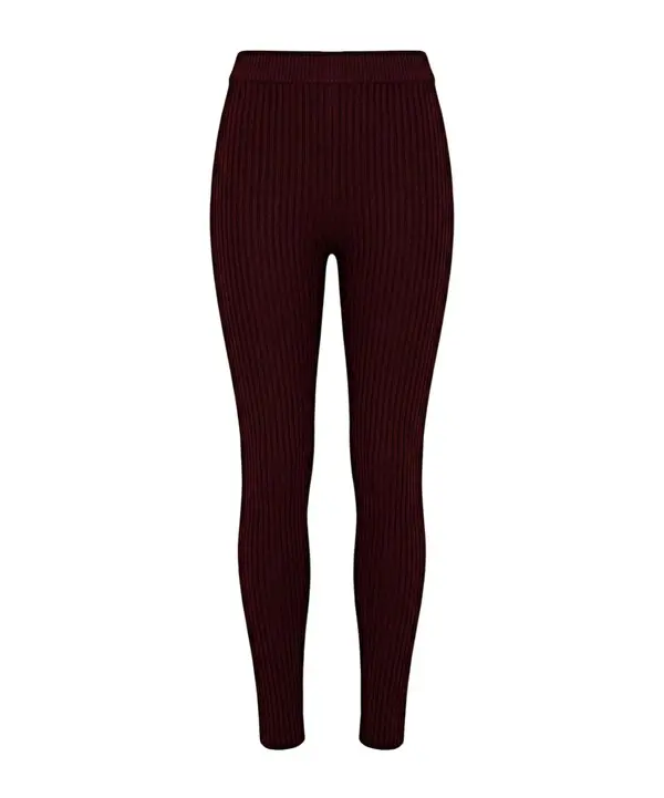 Max Mara Solid-colored Knit Leggings - Brown