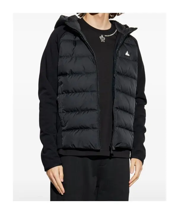 Moncler Long-sleeve Padded Knit Cardigan
