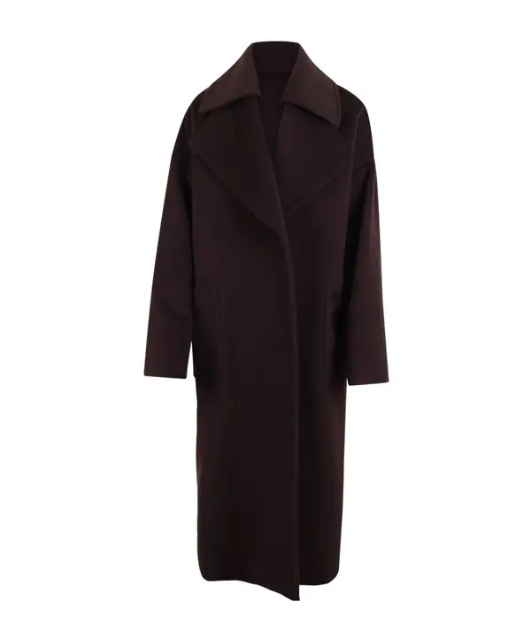 Max Mara Straight Hem Long Coat - Ebony