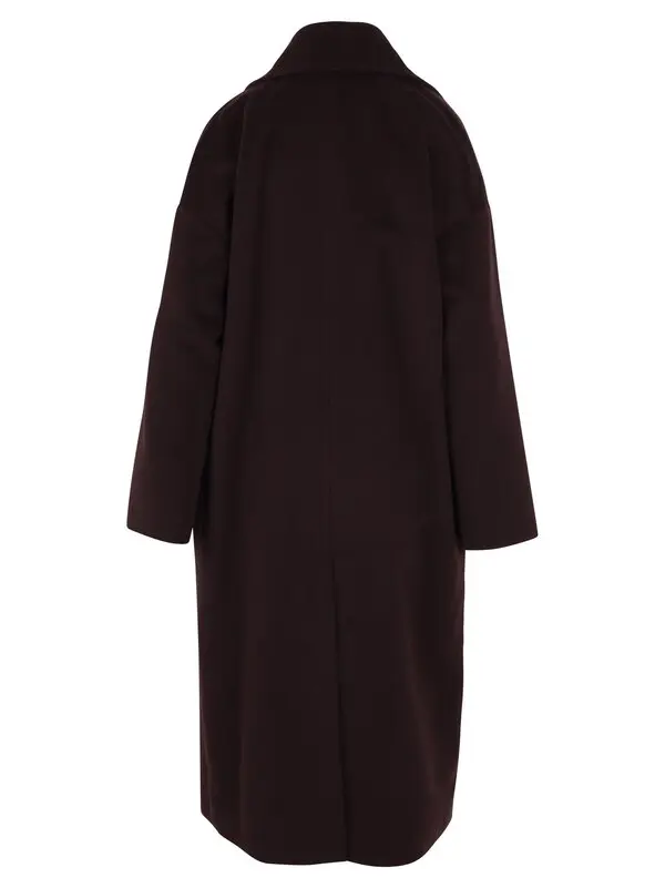 Max Mara Straight Hem Long Coat - Ebony