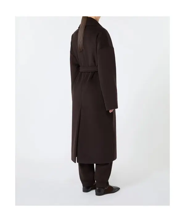 Max Mara Straight Hem Long Coat - Ebony