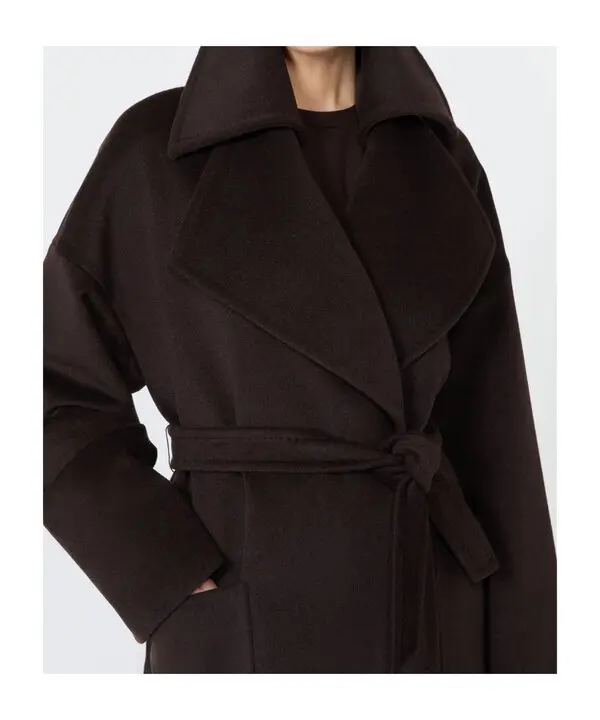 Max Mara Straight Hem Long Coat - Ebony