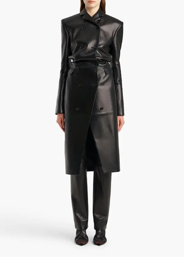 Khaite Rolon Coat In Leather