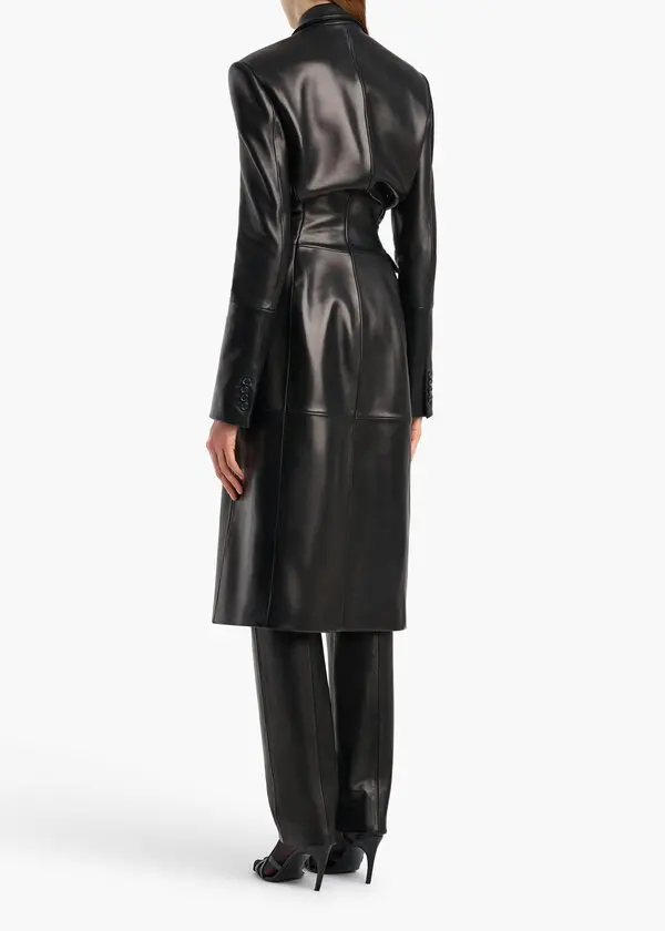Khaite Rolon Coat In Leather