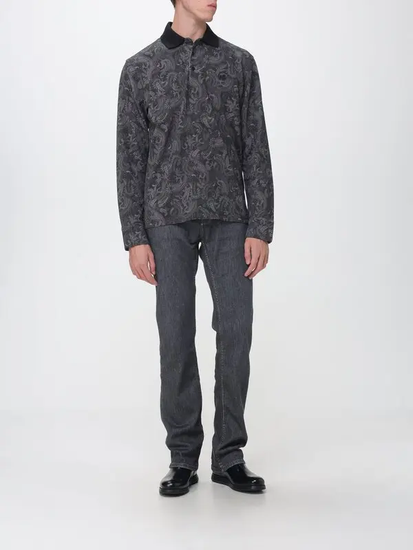 Etro Slim Fit Five-pocket Cotton Denim Jeans With Mid-rise Waist