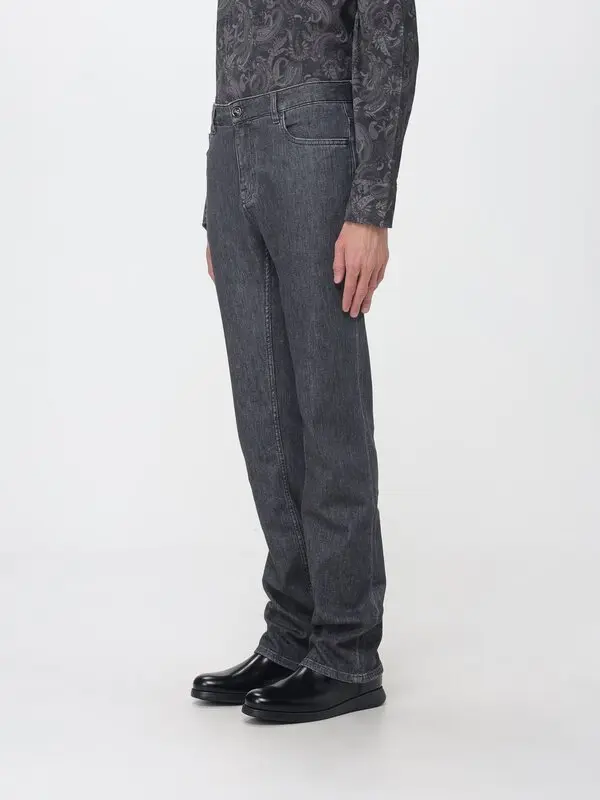 Etro Slim Fit Five-pocket Cotton Denim Jeans With Mid-rise Waist