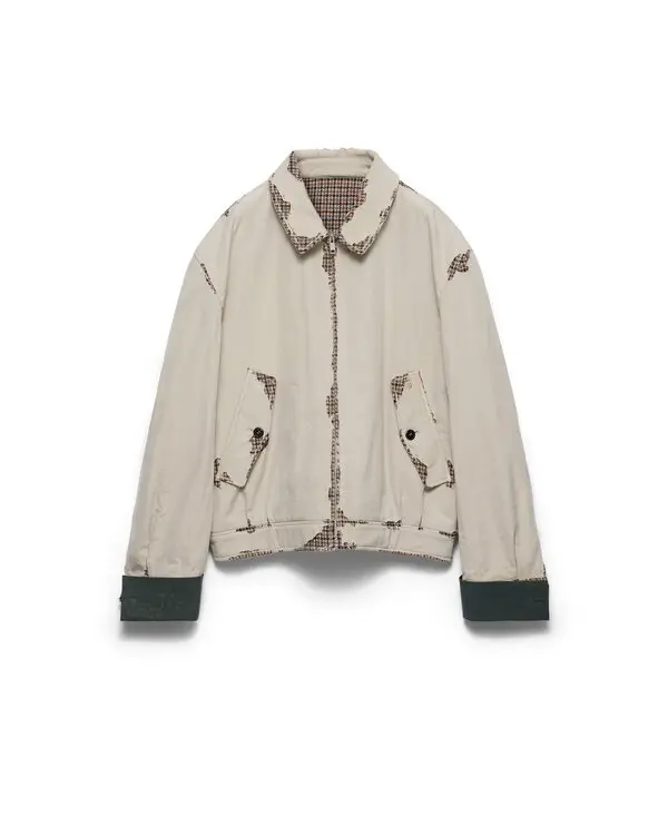 Prada Bonded Devoré Cotton Jacket - Neutral