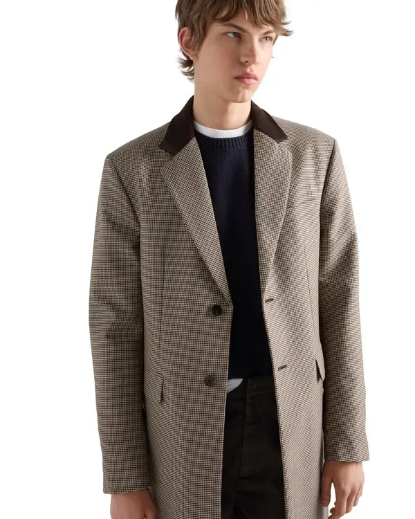Prada Single-breasted Mohair Wool Coat