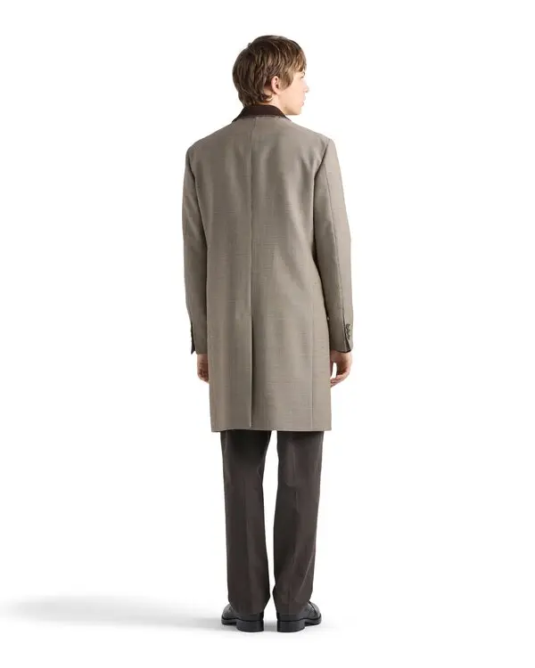 Prada Single-breasted Mohair Wool Coat