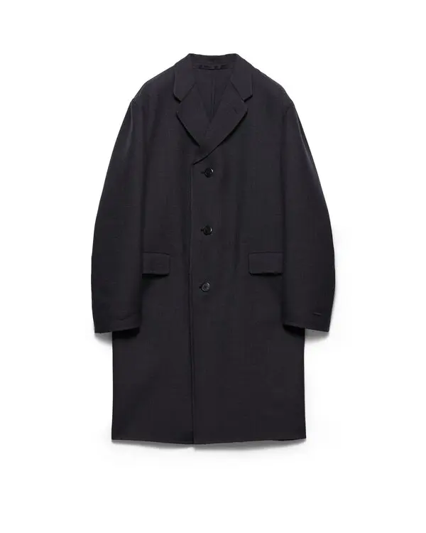 Prada Single-breasted Wool And Silk Coat