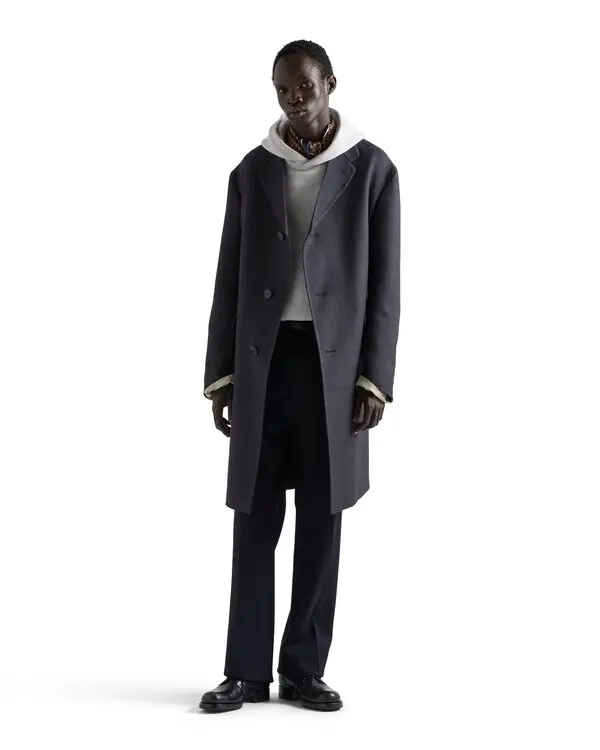Prada Single-breasted Wool And Silk Coat