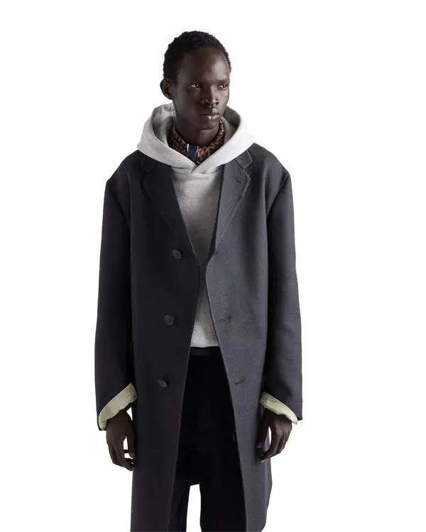Prada Single-breasted Wool And Silk Coat