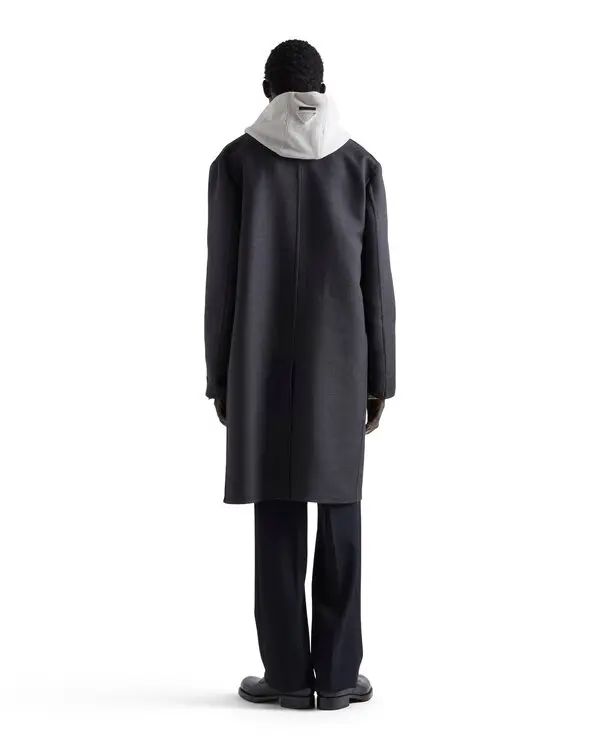 Prada Single-breasted Wool And Silk Coat