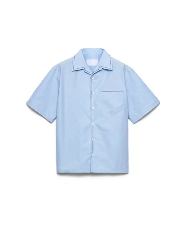 Prada Short-sleeved Cotton Shirt - Light Blue