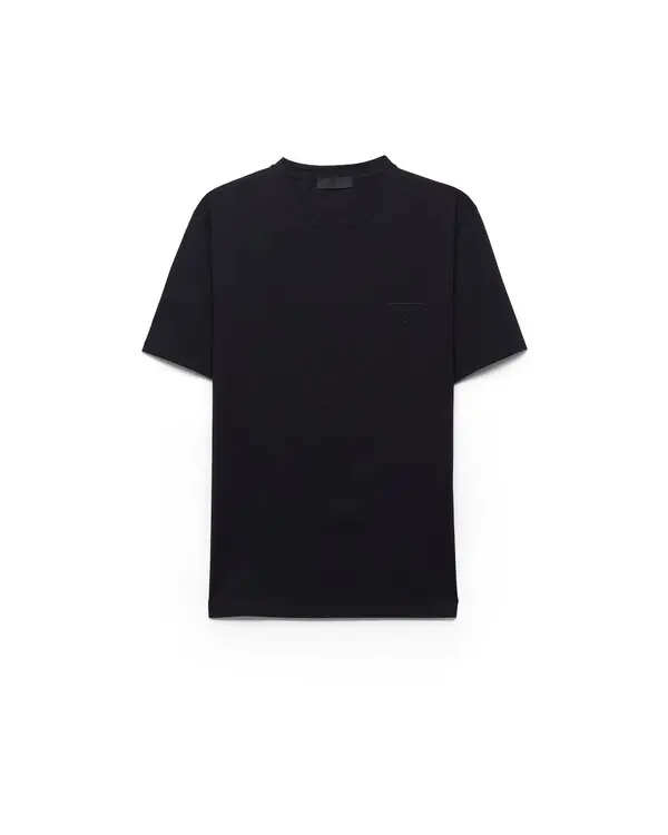 Prada Stretch Cotton T-shirt - Black