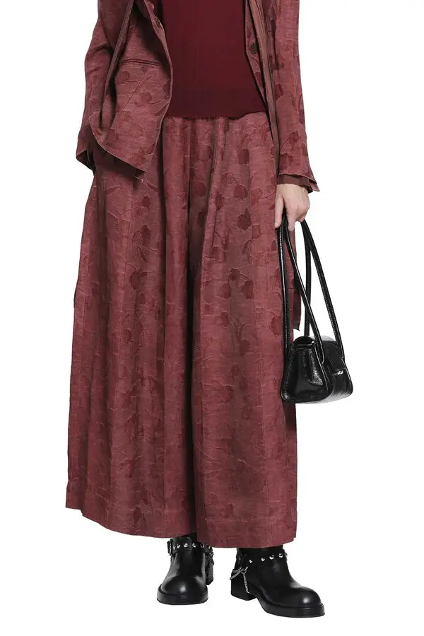 YA YI Floral Jacquard Corset Pants