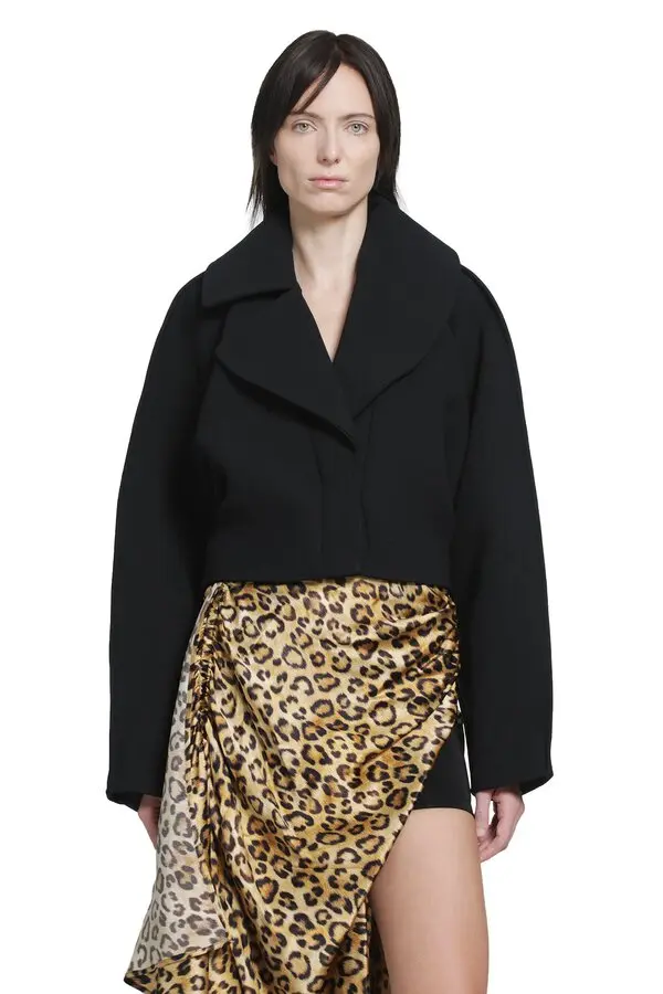 NVL GARDE Cropped Nylon Jacket - Black