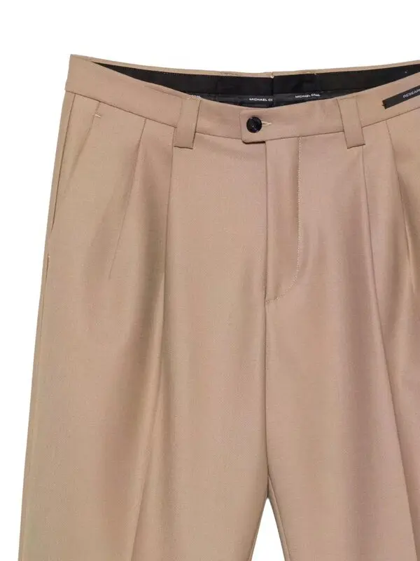 MICHAEL COAL Harrison Pleated Tailored Trousers