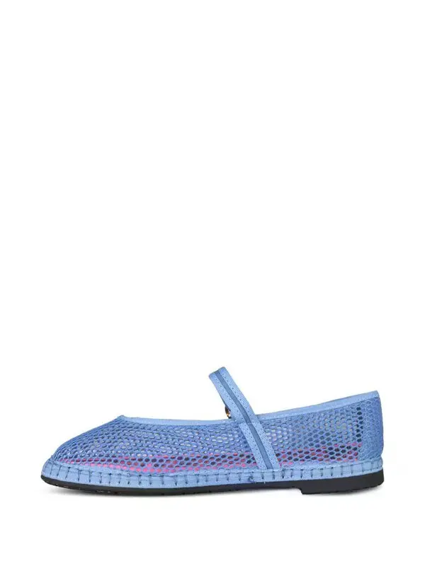 FLABELUS Isabella Mesh Ballet Flats - Blue