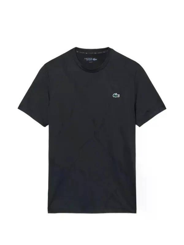 Lacoste Ultra Dry Crocodile Jacquard Tennis T-shirt - Black