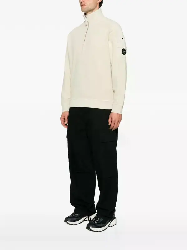 C.P. COMPANY Lens-detail Quarter-zip Sweater