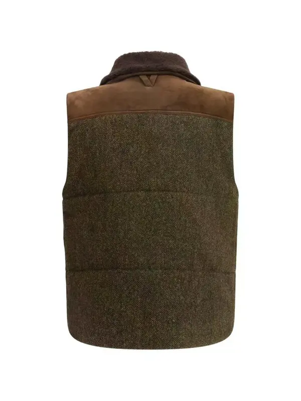 VALSTAR Alan Tweed Sleeveless Jacket - Brown