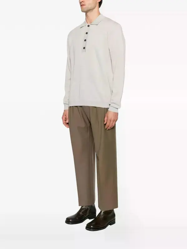 LOW BRAND Long-sleeve Polo Shirt