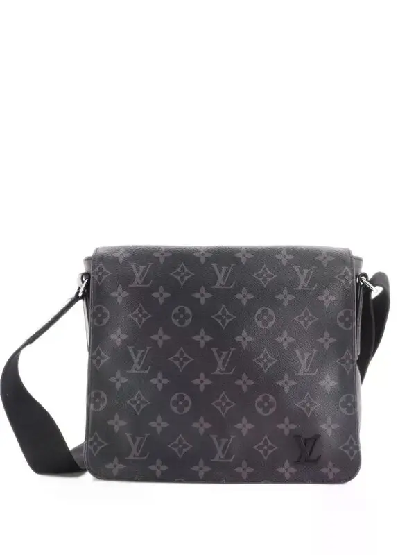 LOUIS VUITTON District Messenger Bag Monogram Eclipse Canvas Pm Crossbody Bag - Black