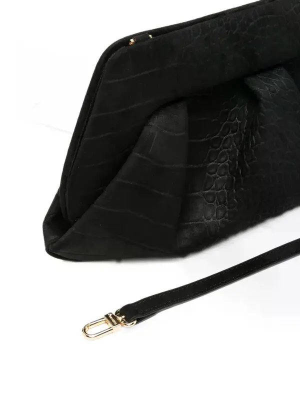 THEMOIRE Crocodile-effect Bios Clutch Bag