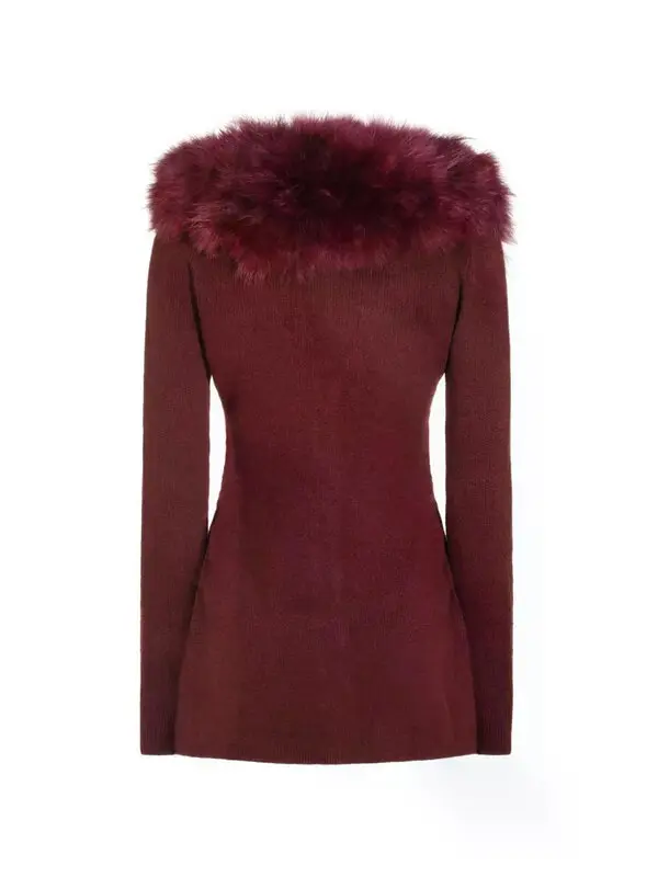 Blumarine Faux-fur Collar Cardigan