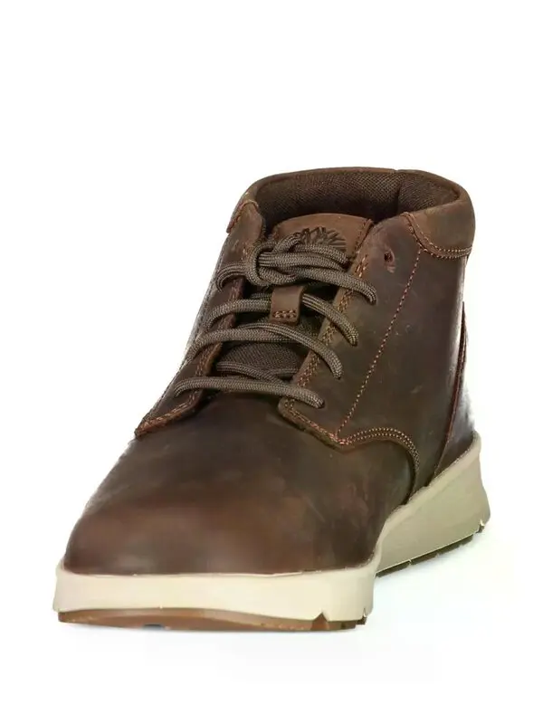 Timberland Mid Parker Street Logo-debossed Lace-up Sneakers - Brown