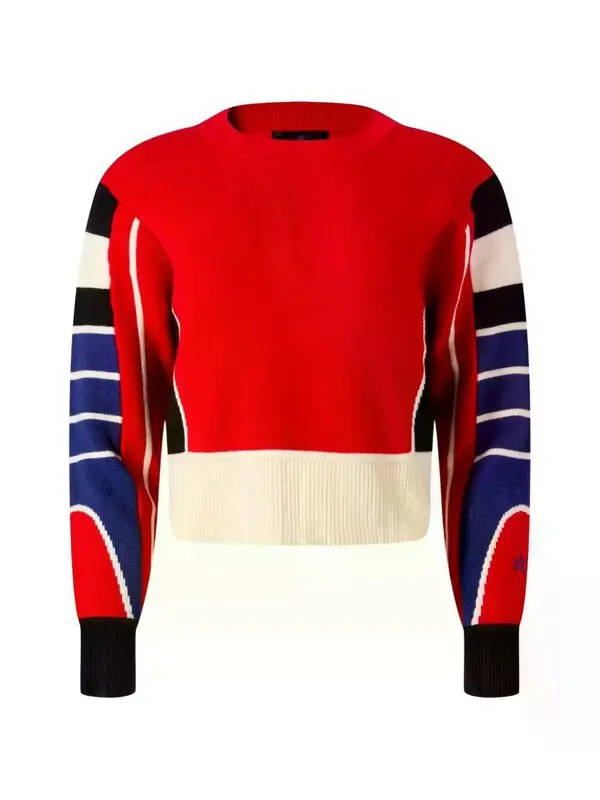 Perfect Moment Merino-wool Racer Sweater - Red