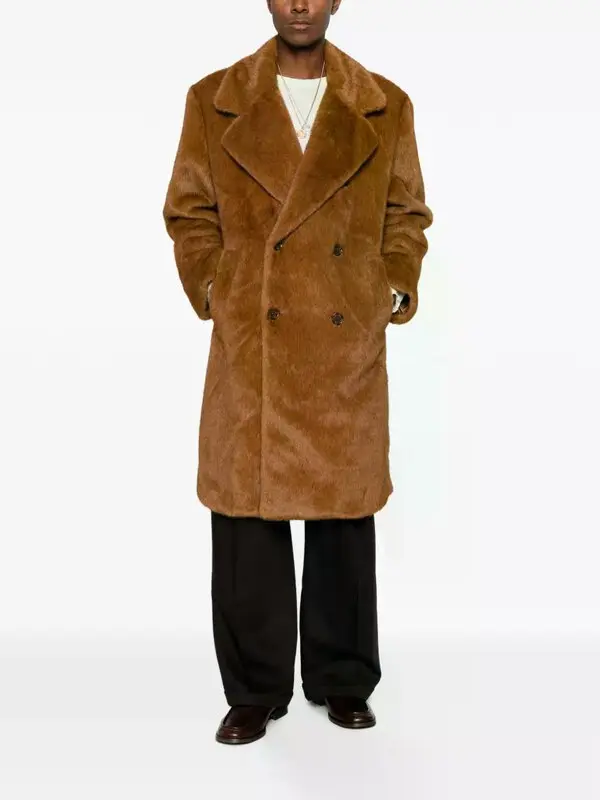 Drole De Monsieur Double-breasted Faux-fur Coat
