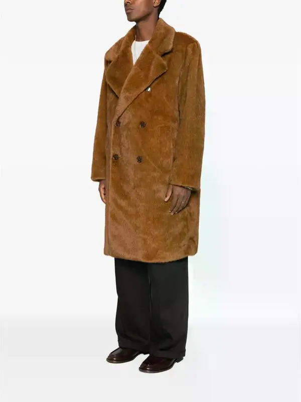Drole De Monsieur Double-breasted Faux-fur Coat