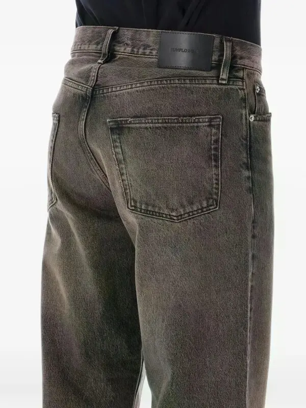 SUNFLOWER Faded Straight-leg Jeans