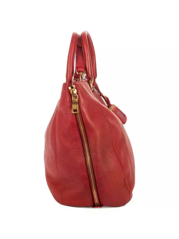 Prada Tall Vitello Daino Shopping Tote Bag