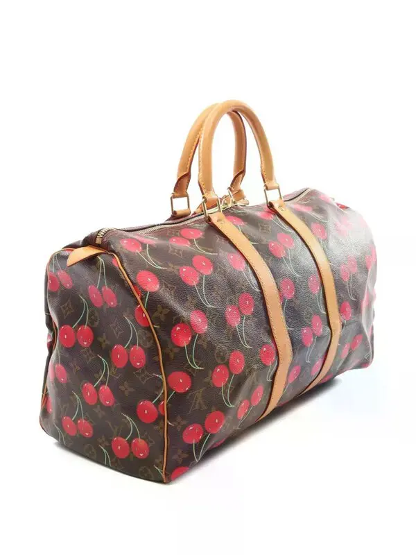 LOUIS VUITTON 2005 X Takashi Murakami Monogram Cerises Keepall Travel Bag